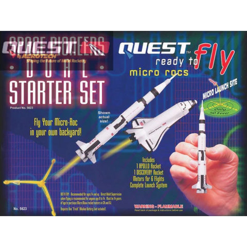 Quest Micro Maxx Space Pioneers Dual l Rocket Starter Set | AC Supply
